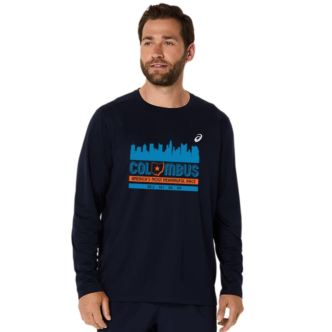 Columbus Marathon Men's ASICS Skyline AMMR Silver LS – Columbus Running ...