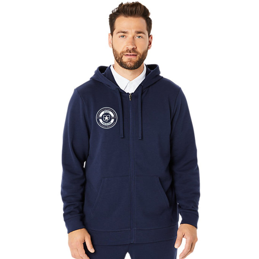 Columbus Marathon Unisex ASICS 25 Finisher Sweat Full Zip Hoodie ...